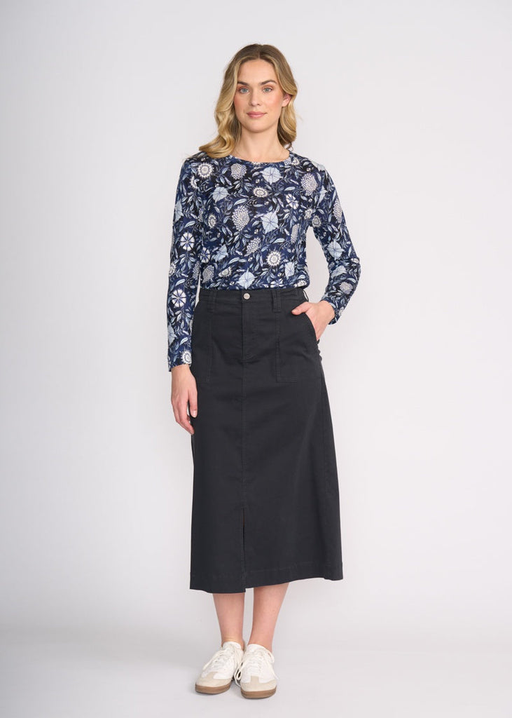 Suave Operator Skirt - Deep Indigo – Arabesque Springwood
